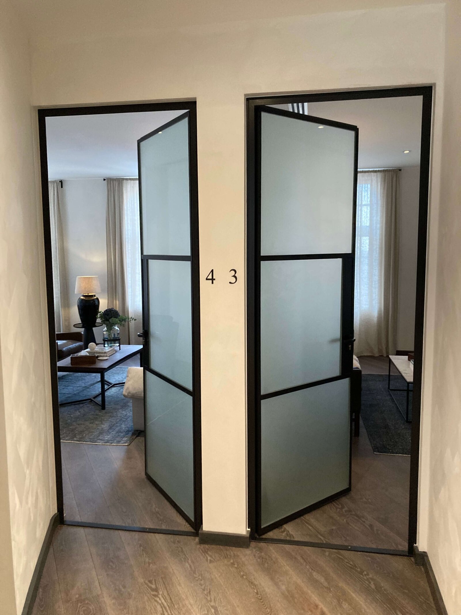 FD30 internal steel doors | 30 minutes integrity | Slim steel profile